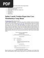 Panduan Membuat Notulen Rapat Efektif | PDF
