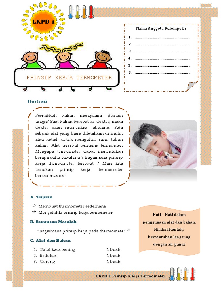 LKPD 1 Prinsip Kerja Termometer | PDF