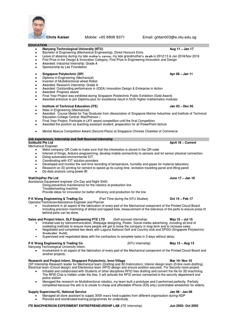Chris Resume | Download Free PDF | Engineering | Internet Of Things