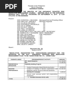 Sample BDRRMC Resoultion For The Adoptation of The BDRRM Plan | PDF ...