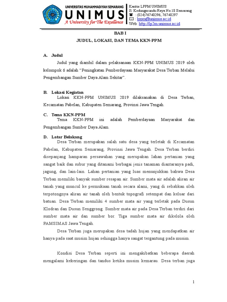 Proposal KKN Fix | PDF