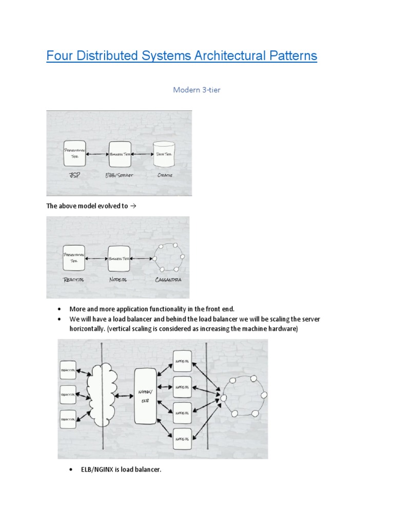Four Distributed System Architectural Patterns | PDF | Load Balancing (Computing) | Computer ...