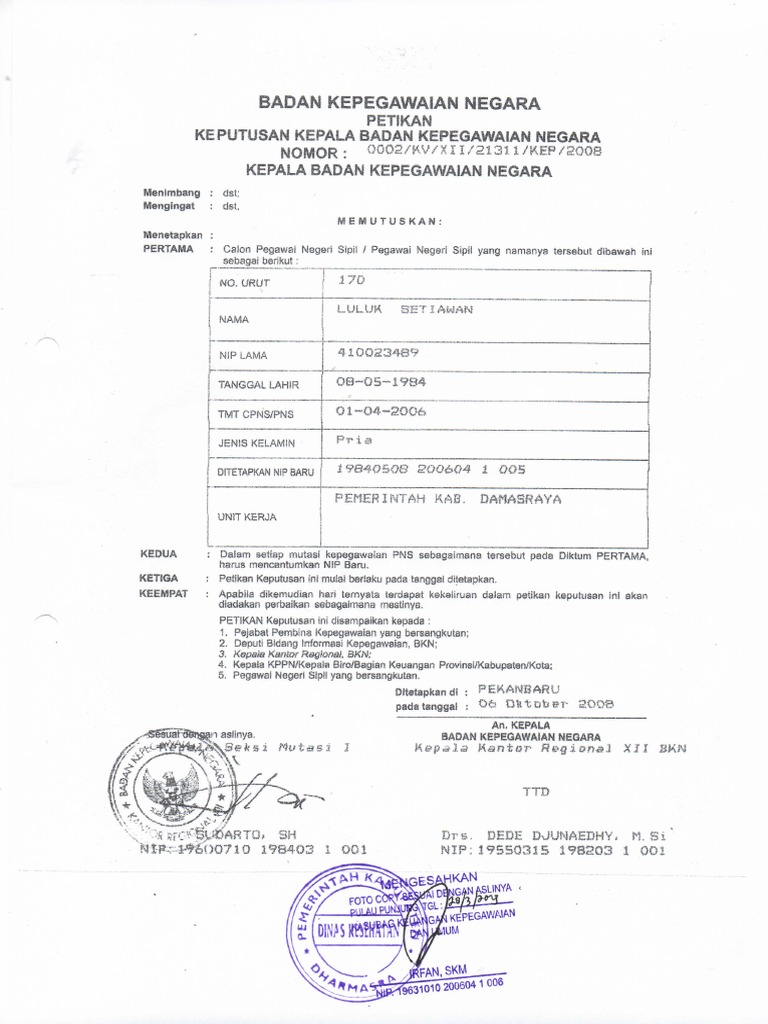 Konversi NIP Baru | PDF