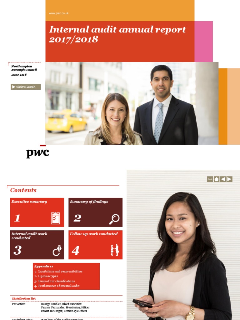 Internal Audit Annual Report PWC | PDF | Internal Audit | Internal Control