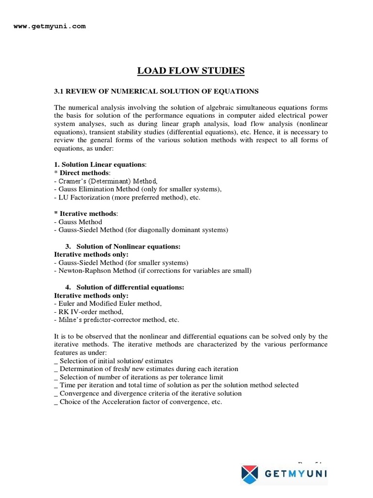 Electrical Engineering Engineering Computer Techniques in Power System ...