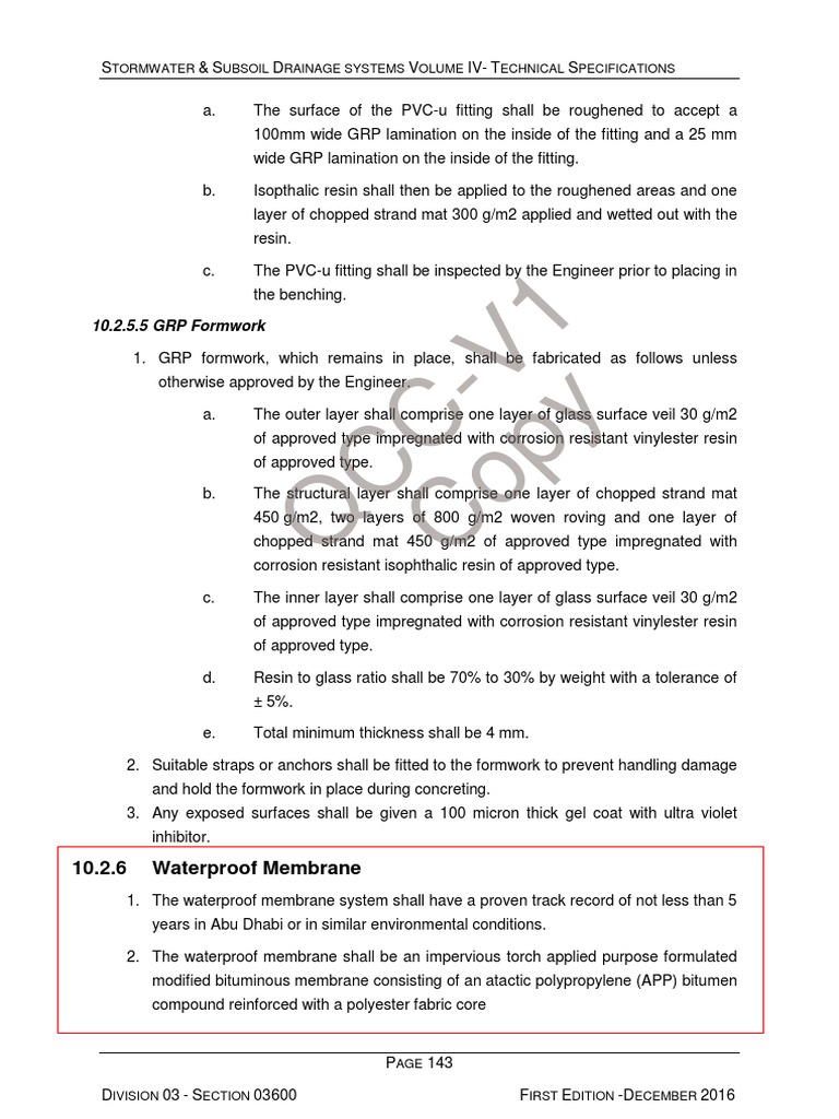 QCC-V1 Copy: 10.2.5.5 GRP Formwork | PDF | Fiberglass | Asphalt