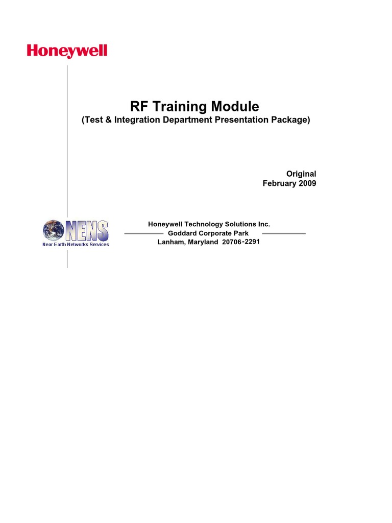 RF Training Module PDF | PDF | Antenna (Radio) | Amplifier