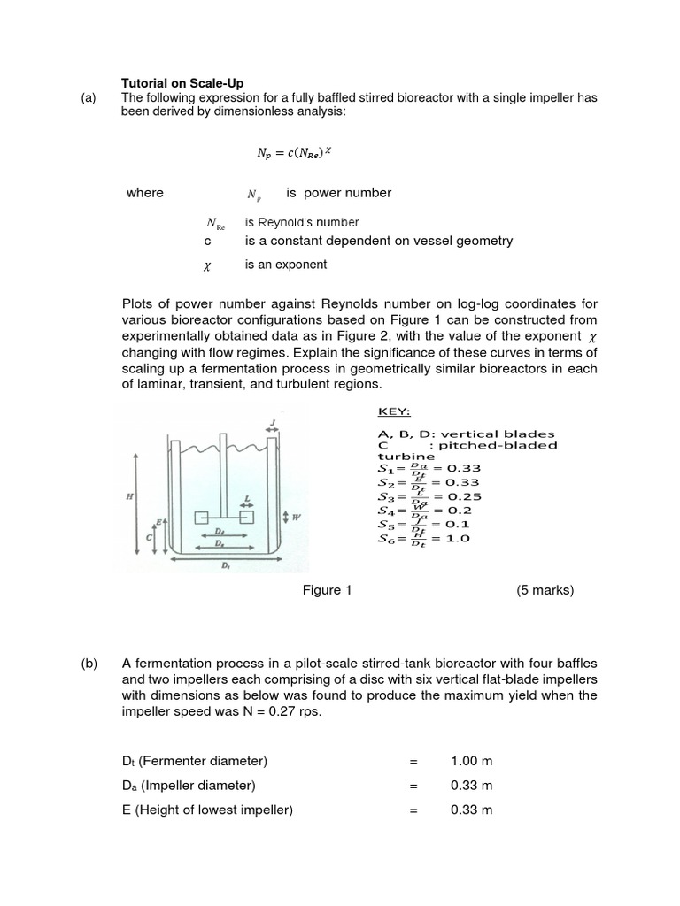 Scale-Up Tutorial | PDF | Reynolds Number | Fluid Dynamics