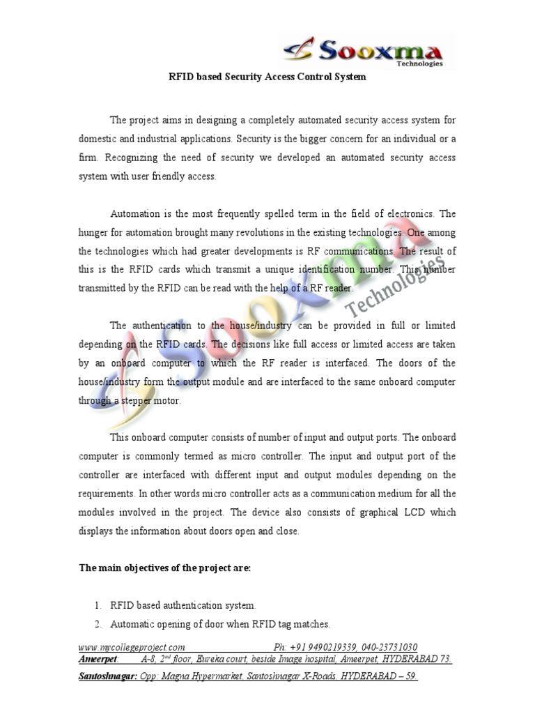 SET-103. RFID Based Security Access Control System | PDF | Radio ...
