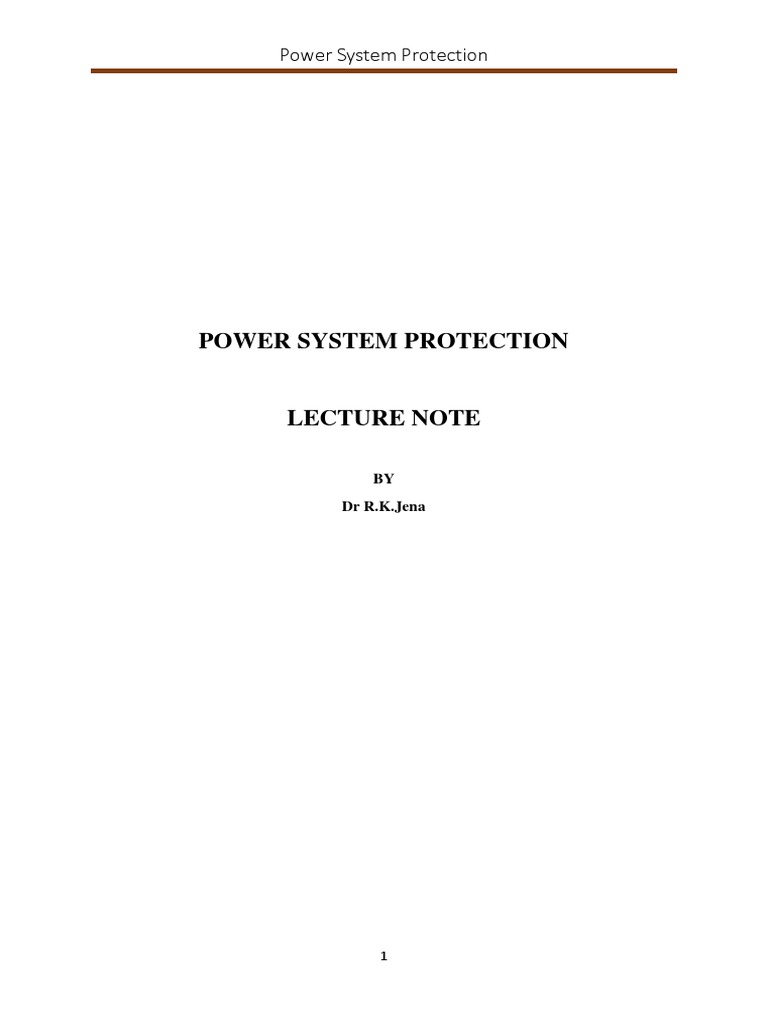 Power System Relay Protection Overview | PDF | Relay | Transformer