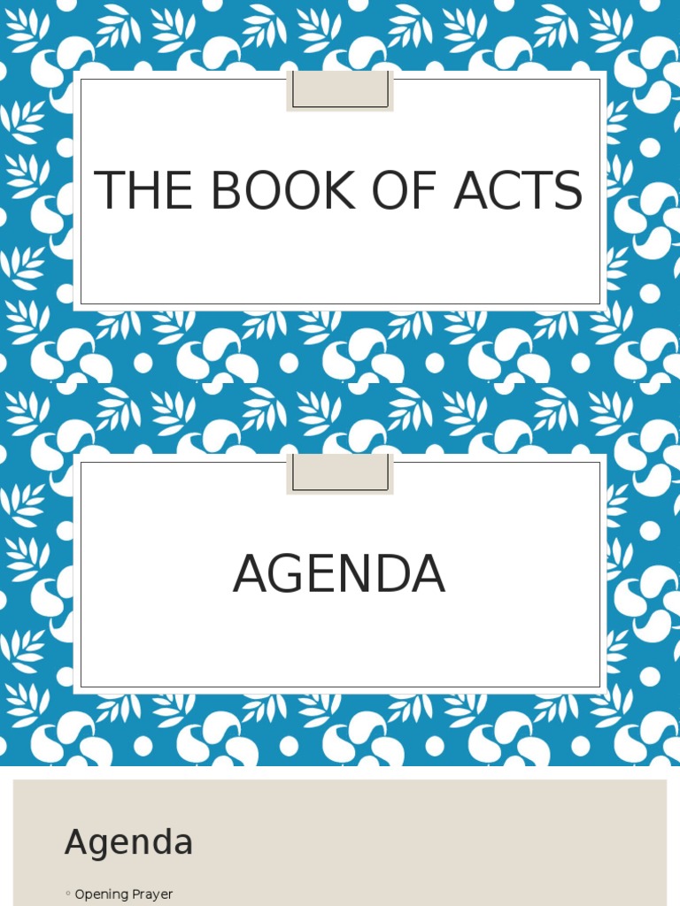 Bible Study Guide: Acts Overview | PDF | Acts Of The Apostles | Jesus