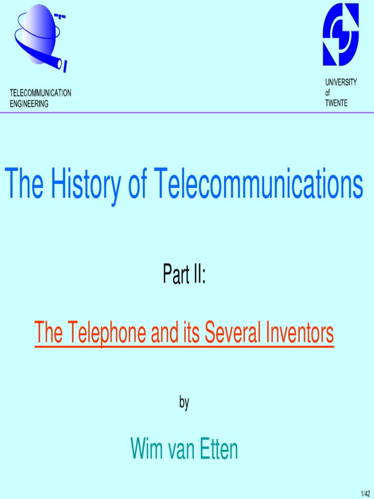 Telecom History 2 | PDF | Telegraphy | Telephone