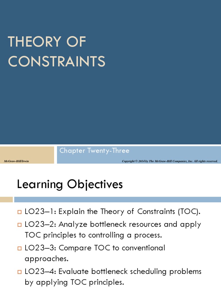 IPPTChap023, Theory of Constraints | PDF | Profit (Economics) | Inventory