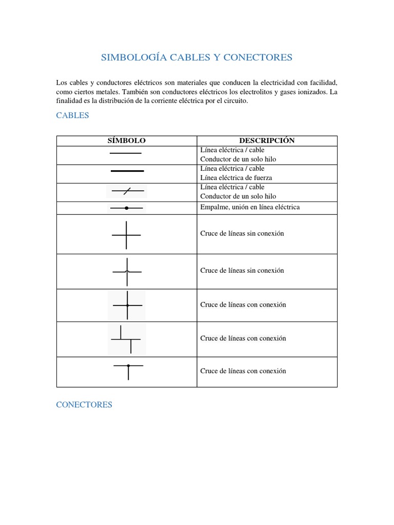 Simbología Cables y Conectores | PDF