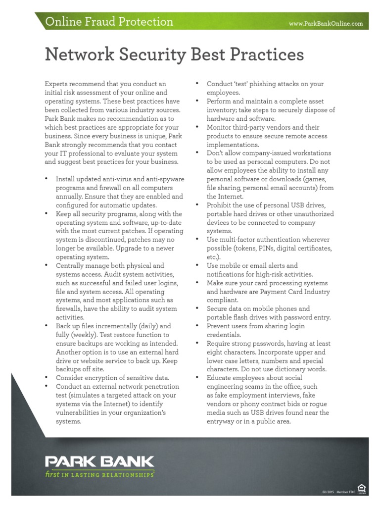 Network Security Best Practices | PDF | Computer Security | Security