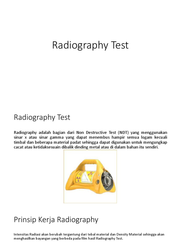 Radiography Test | PDF