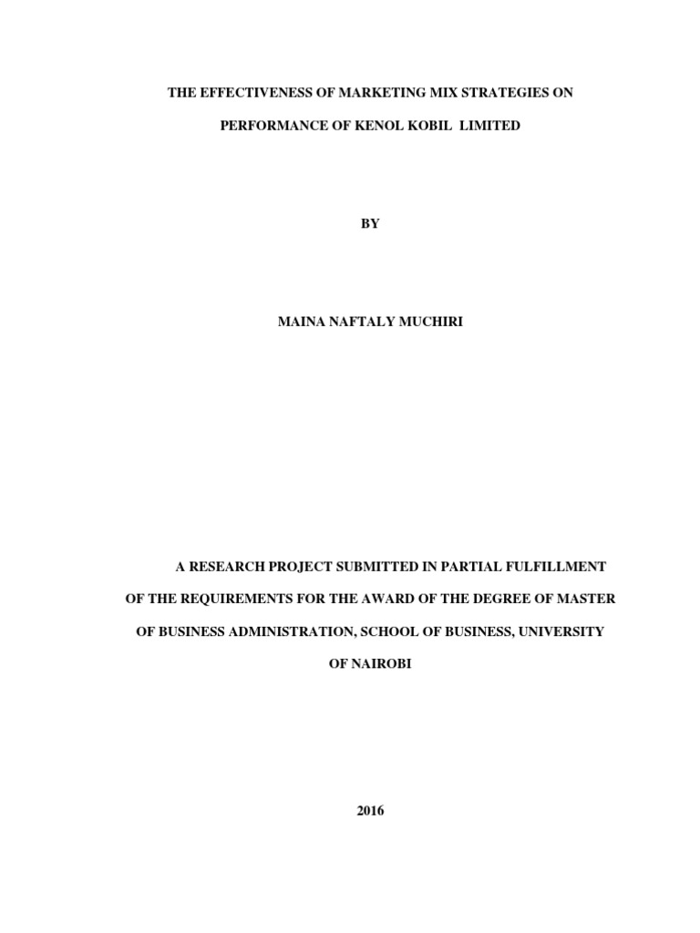 Marketing Mix Project | PDF | Strategic Management | Marketing