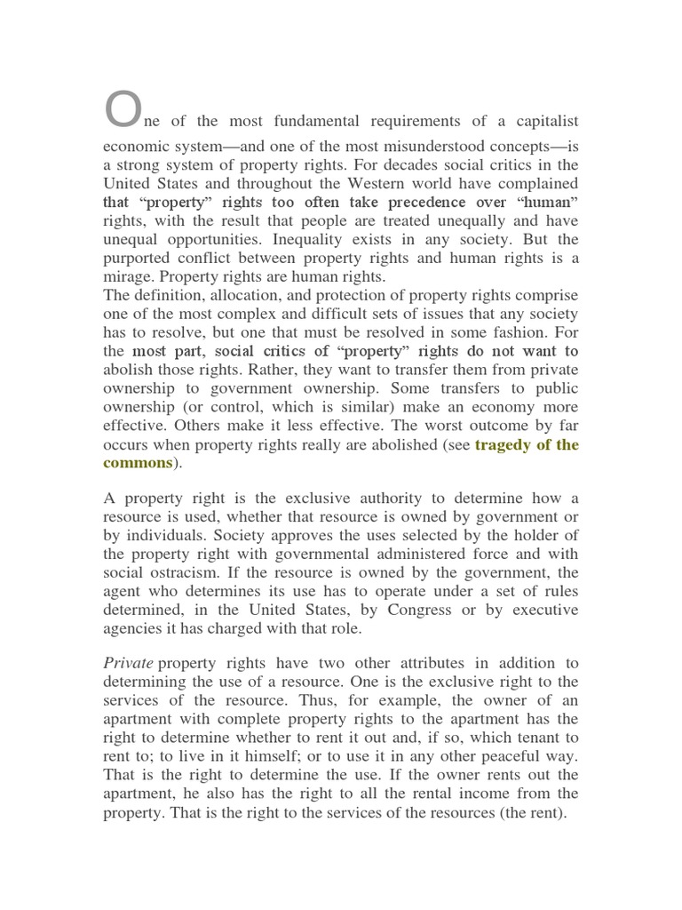 Tragedy of The Commons: Private Property Rights Have Two Other ...