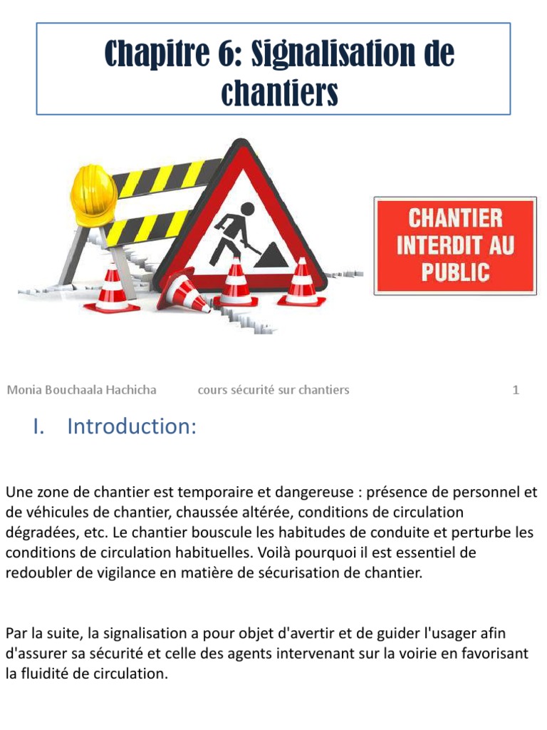 Chapitre 6 - Signalisation de Chantiers | PDF | Transport | Transport ...