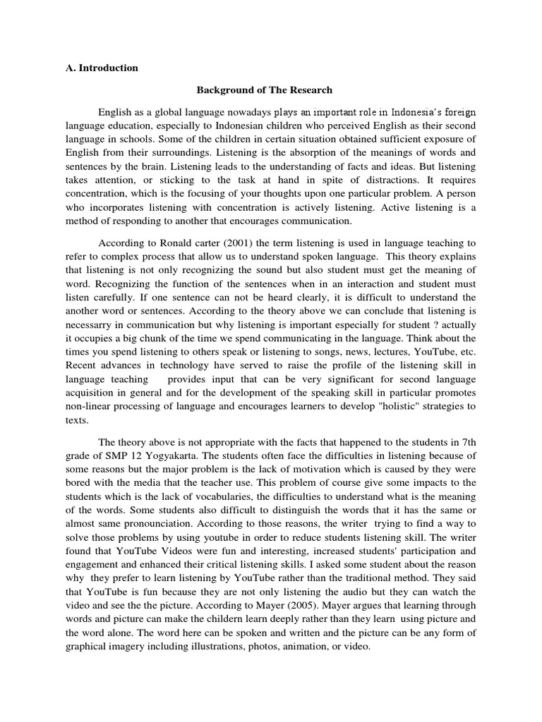 A. Introduction Background of The Research | PDF | Multimedia ...