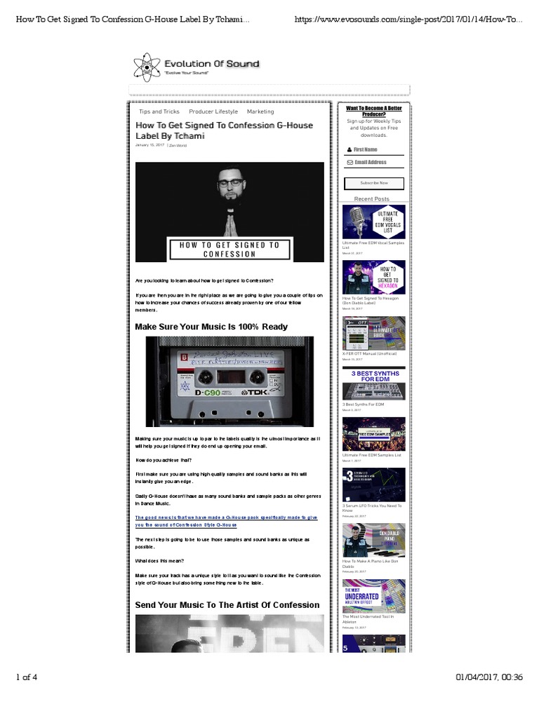 Tips to Get Signed to Confession Label | PDF | Contemporary Music ...