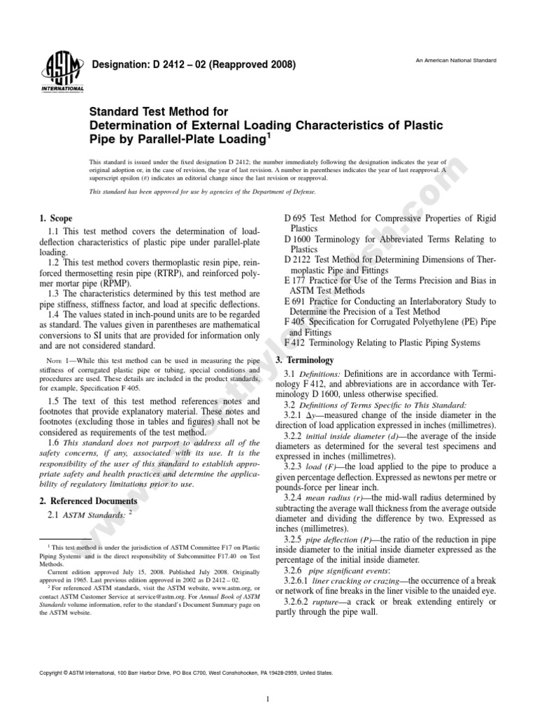 Astm D2412-2008 3 PDF | PDF | Pipe (Fluid Conveyance) | Fracture