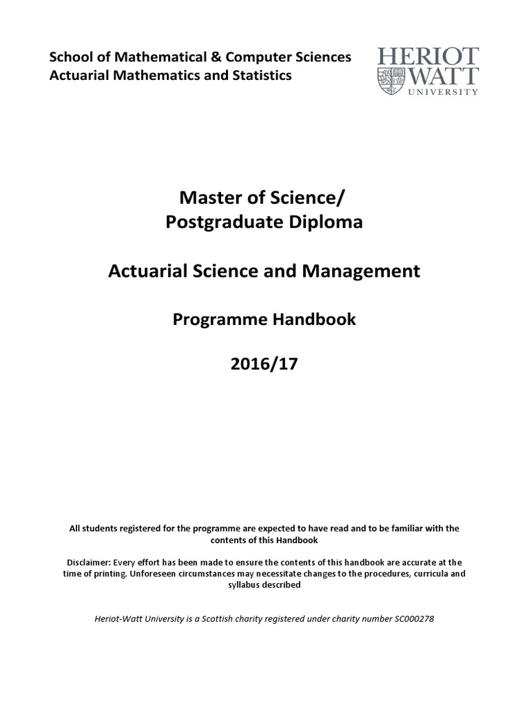 MSC Textbook | PDF | Actuarial Science | Postgraduate Education