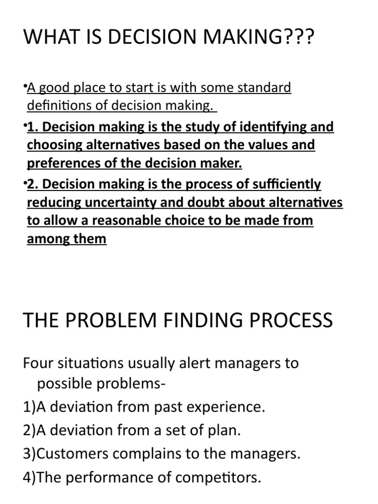 What Is Decision Making | PDF | Business | Career & Growth