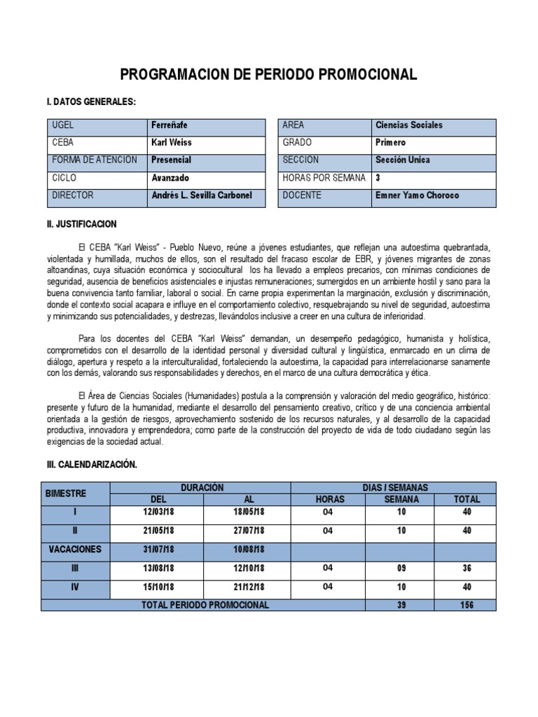 PPP - CC - SS - 1º | PDF | Perú | Interculturalidad
