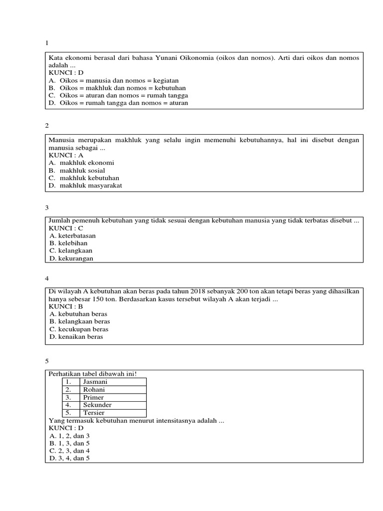 Soal PTS IPS SMT 2 Kelas VII | PDF