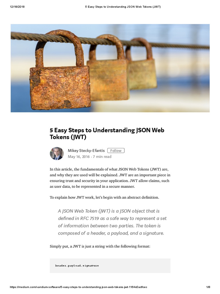 5 Easy Steps To Understanding JSON Web Tokens (JWT) | PDF ...