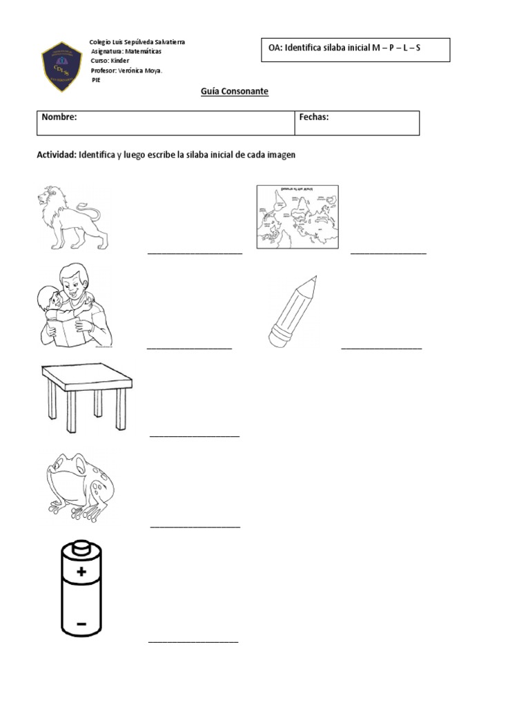 Guia Consonante y Vocales | PDF
