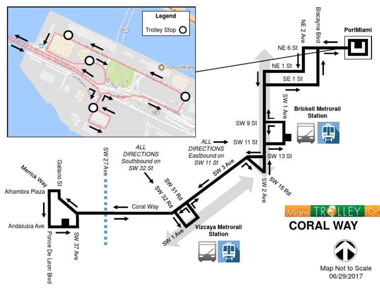 Coral Way Trolley Map | PDF | Railway | Transport