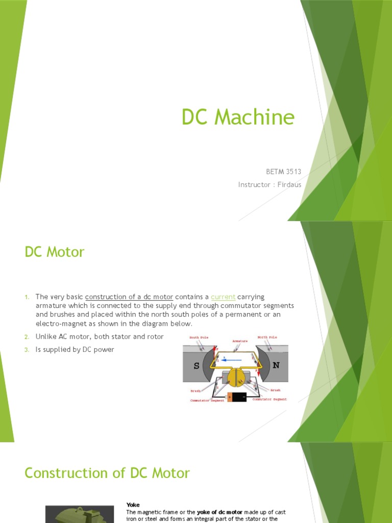DC Machine | PDF | Electric Motor | Physical Quantities