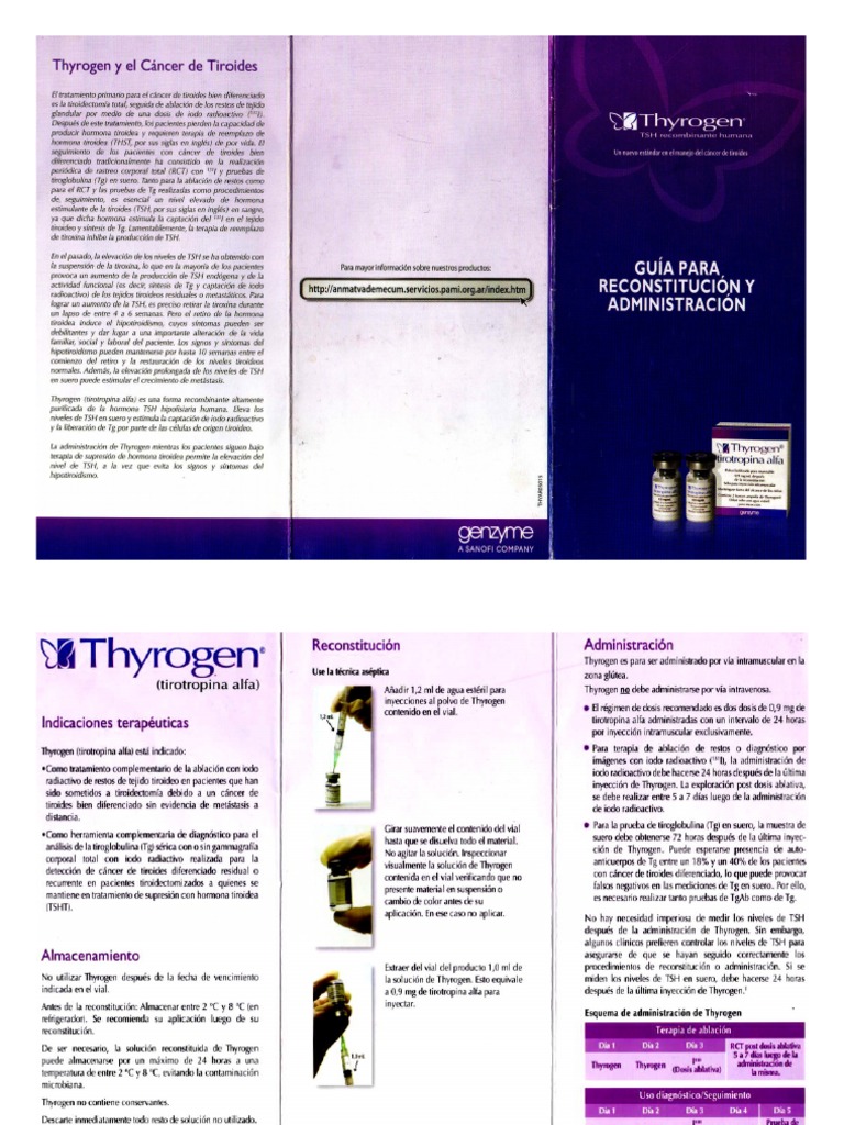 Protocolo Thyrogen - Tirotropina Alfa | PDF