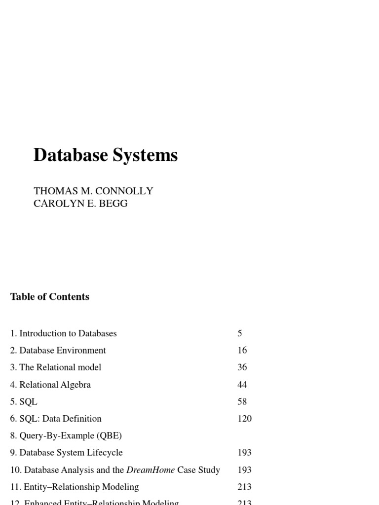 Database Systems, 4e - Thomas M. Connolly, Carolyn E. Begg | PDF | Data ...