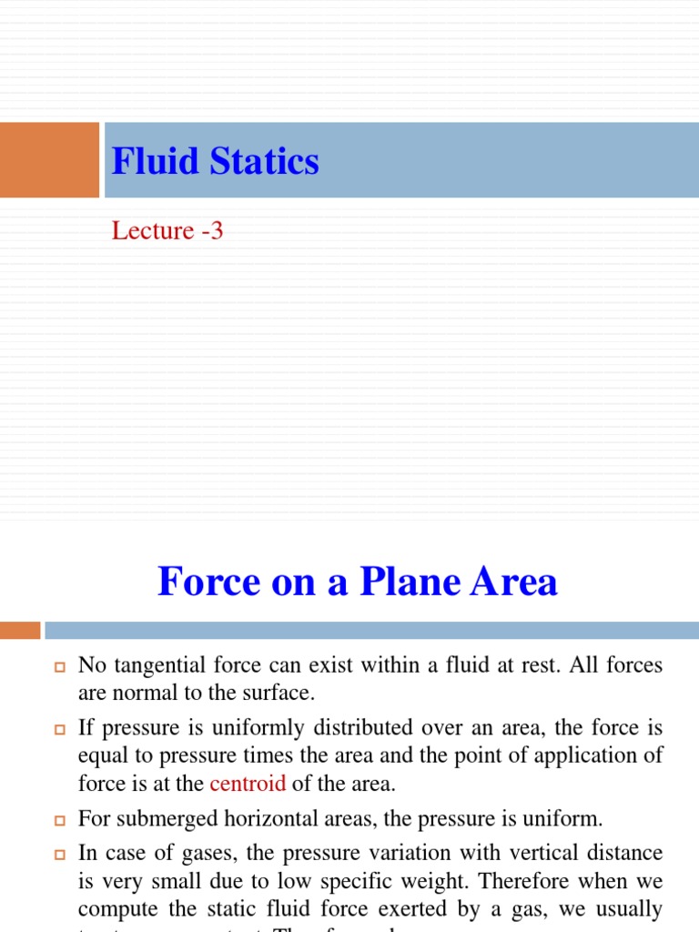 Forces on Submerged Plane Surfaces: Calculating Pressure, Force, and ...