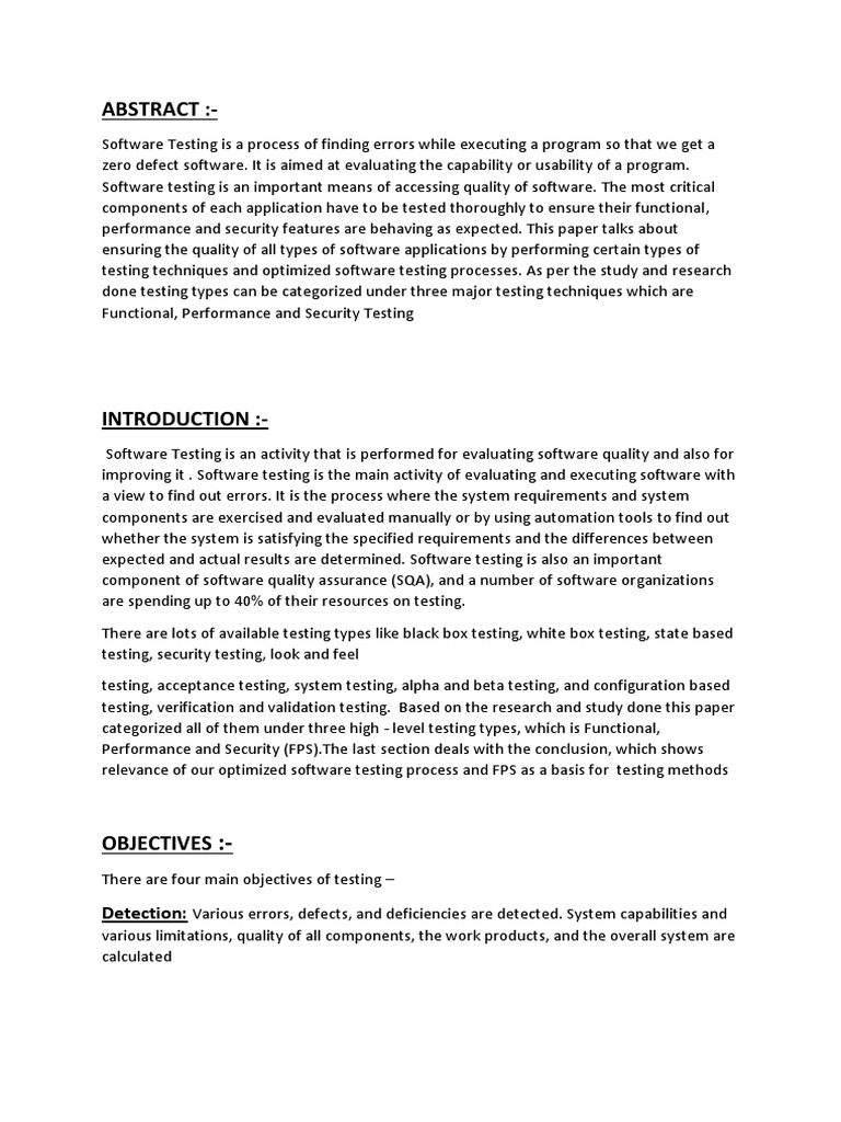 Sw Testing Pdf Software Testing Intellectual Works