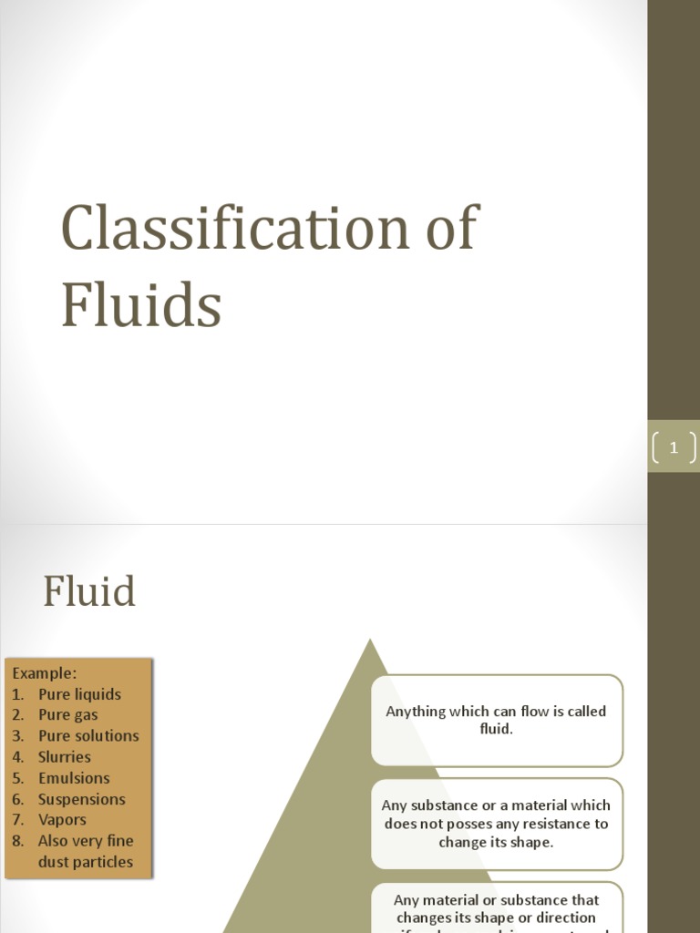 Classification of Fluid | Download Free PDF | Fluid Dynamics | Reynolds ...