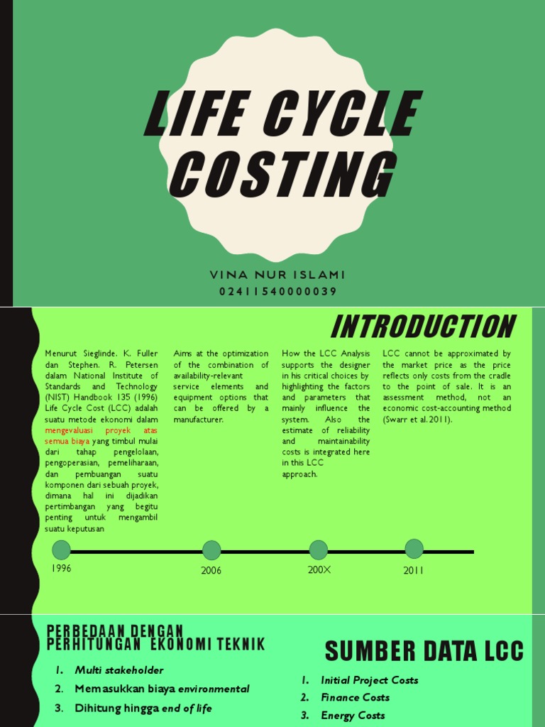 Life Cycle Costing PPT A | PDF
