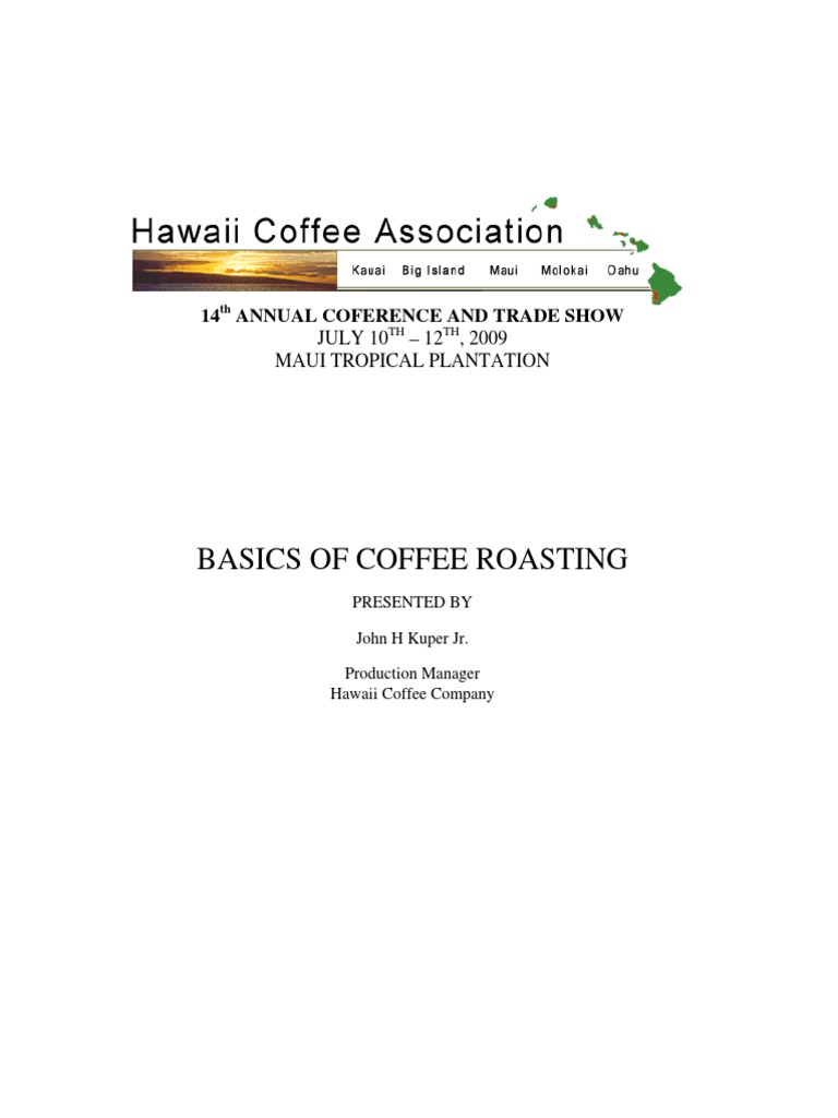 Basics of Coffee Roasting PDF | PDF | Coffee | Nature
