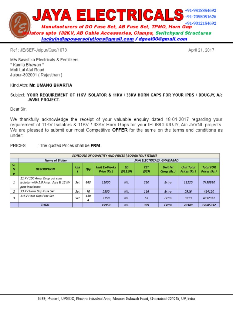 Manufacturers of DO Fuse Set, AB Fuse Set, TPMO, Horn Gap Isolators ...