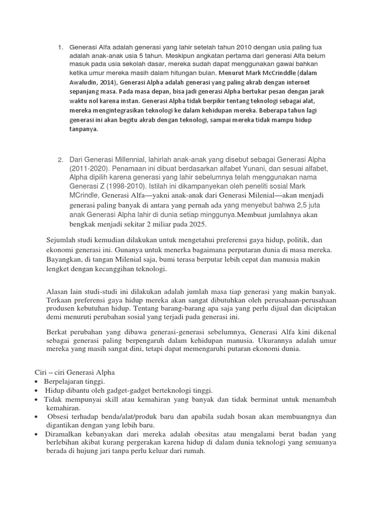 Generasi Alpha | PDF