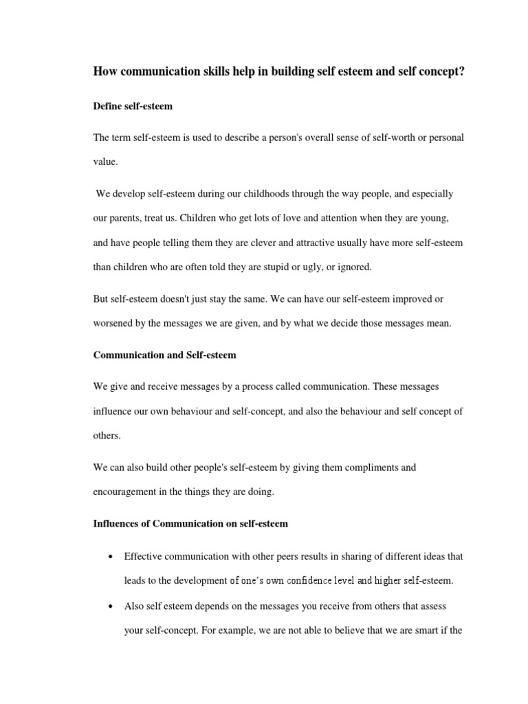 Communication and Self | PDF | Self Concept | Self