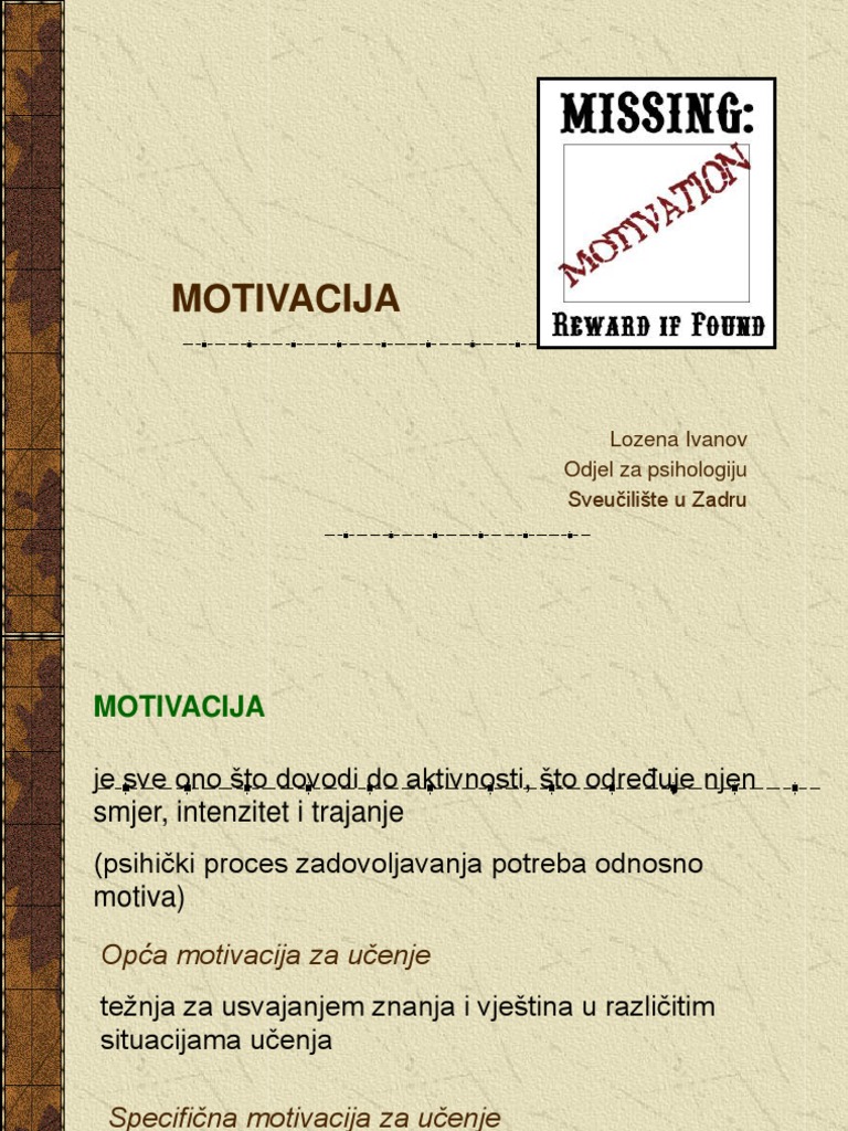 06 Motivacija | PDF