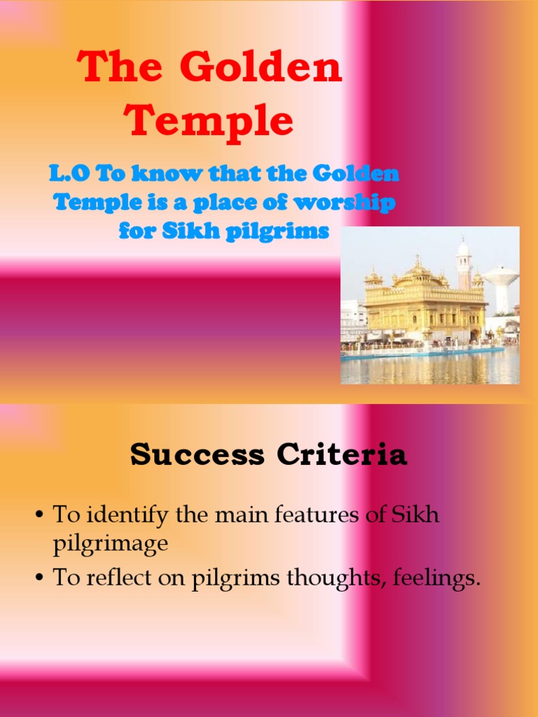 The Golden Temple: L.O To Know That The Golden Temple Is A Place of ...