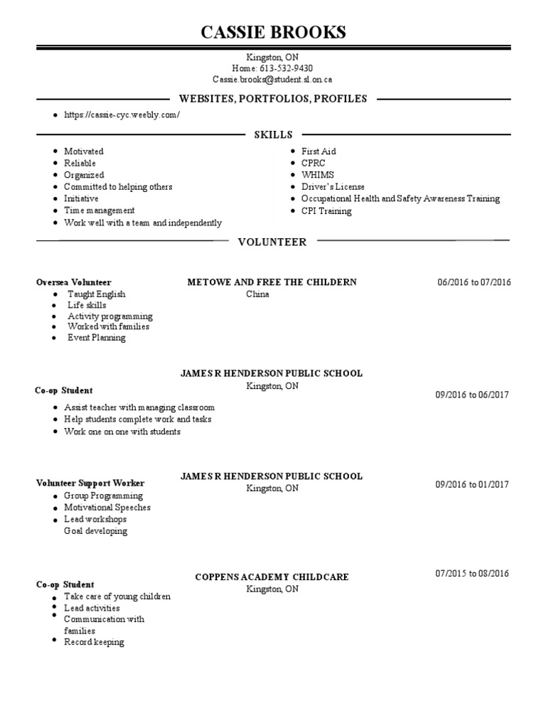 Cyc Resume | PDF | Teachers | Psychotherapy