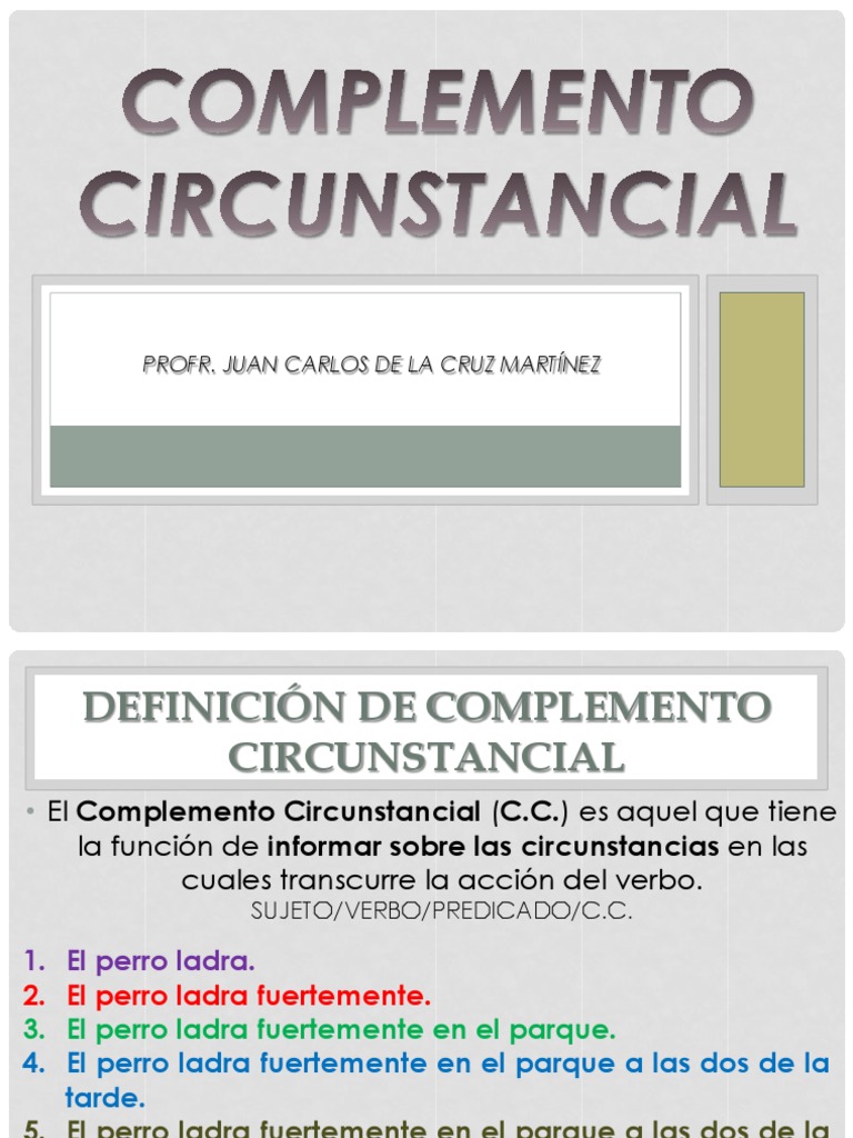 Complemento Circunstancial | PDF | Verbo