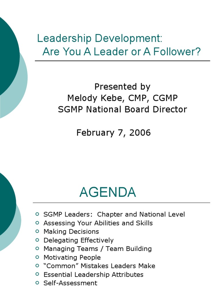 Leadership Development: Are You A Leader or A Follower? | PDF ...