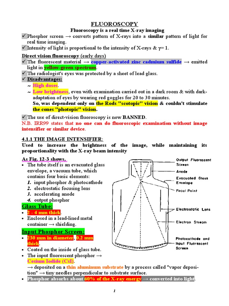 Fluoroscopy: Yellow-Green Spectrum | PDF | Optical Resolution | Video